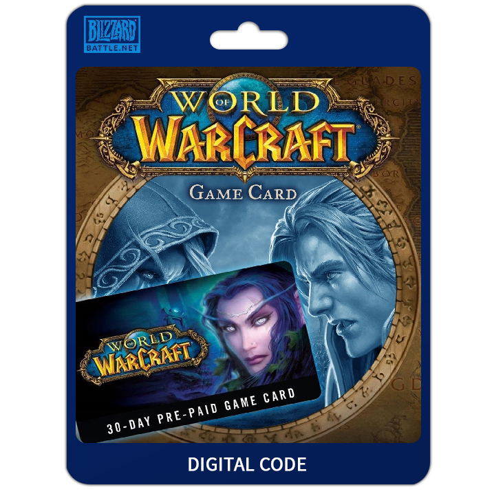 World of Warcraft 30 Days Time Card Prepaid US digital for Windows