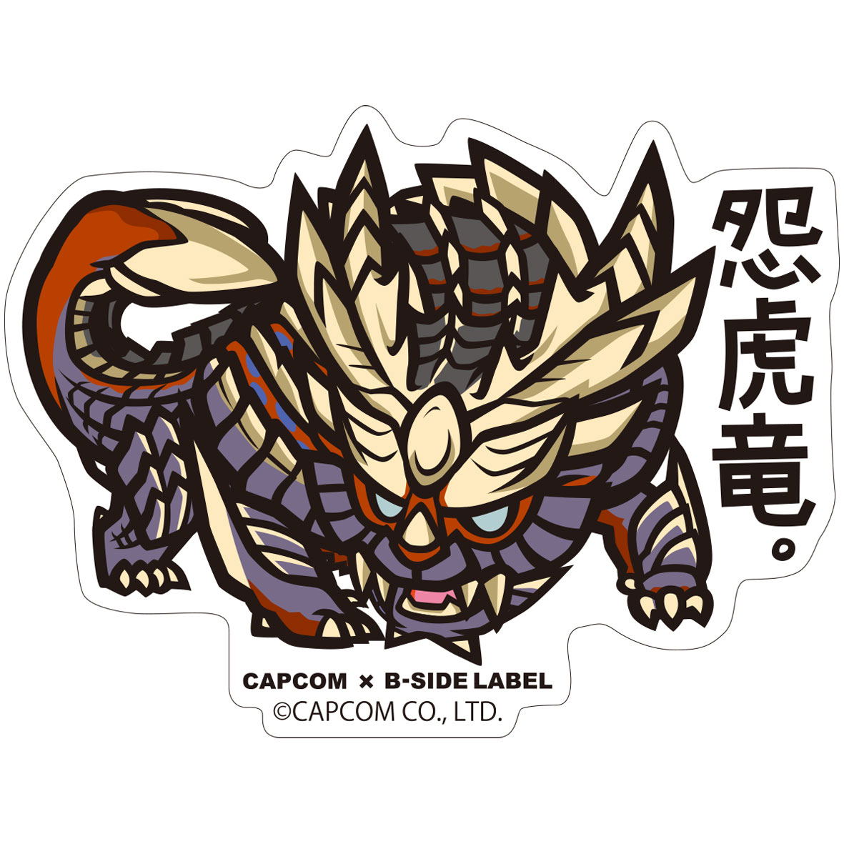 Capcom x B-Side Label Sticker Monster Hunter - Grudge Tiger Dragon