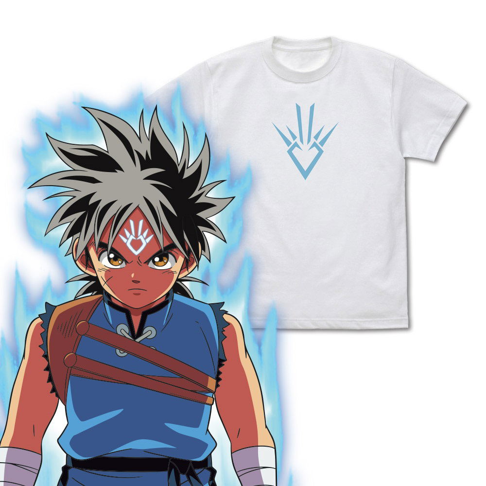 Dragon Quest Dai's Adventure - Dragon Crest T-shirt White (M Size)