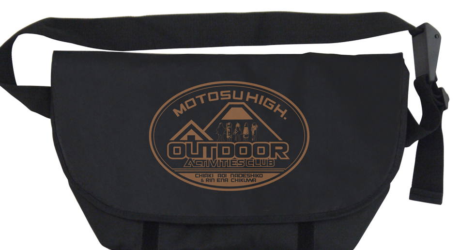 Yurucamp - Laid-Back Camp Logo Messenger Bag Black