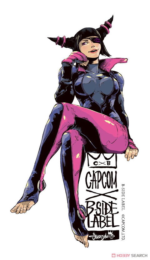Capcom x B-Side Label Sticker Capcom Girl Juri