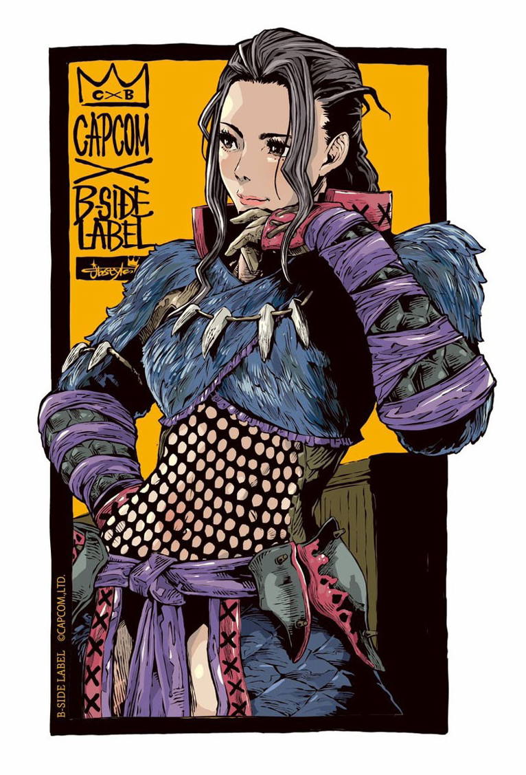 Capcom x B-Side Label Sticker Capcom Girl Narga