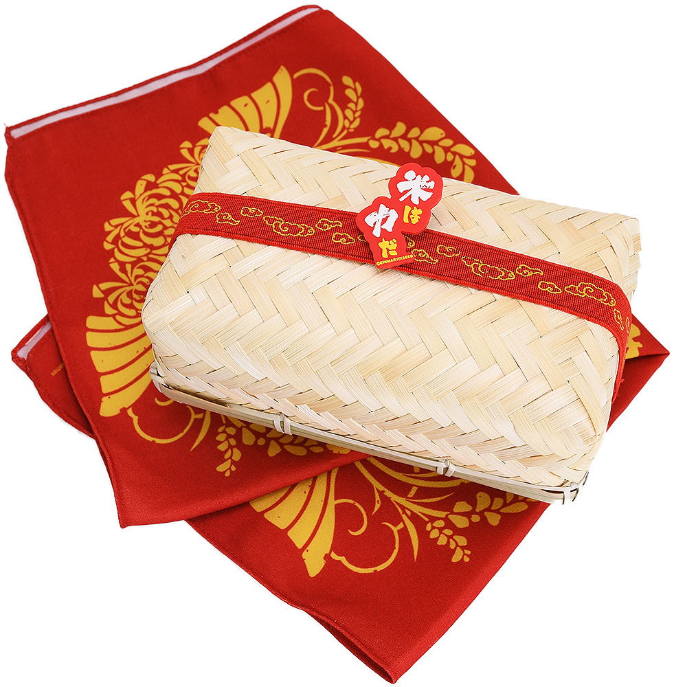 Sakuna: Of Rice And Ruin - Bamboo Wicker Lunch Box And Cloth Wrap Set