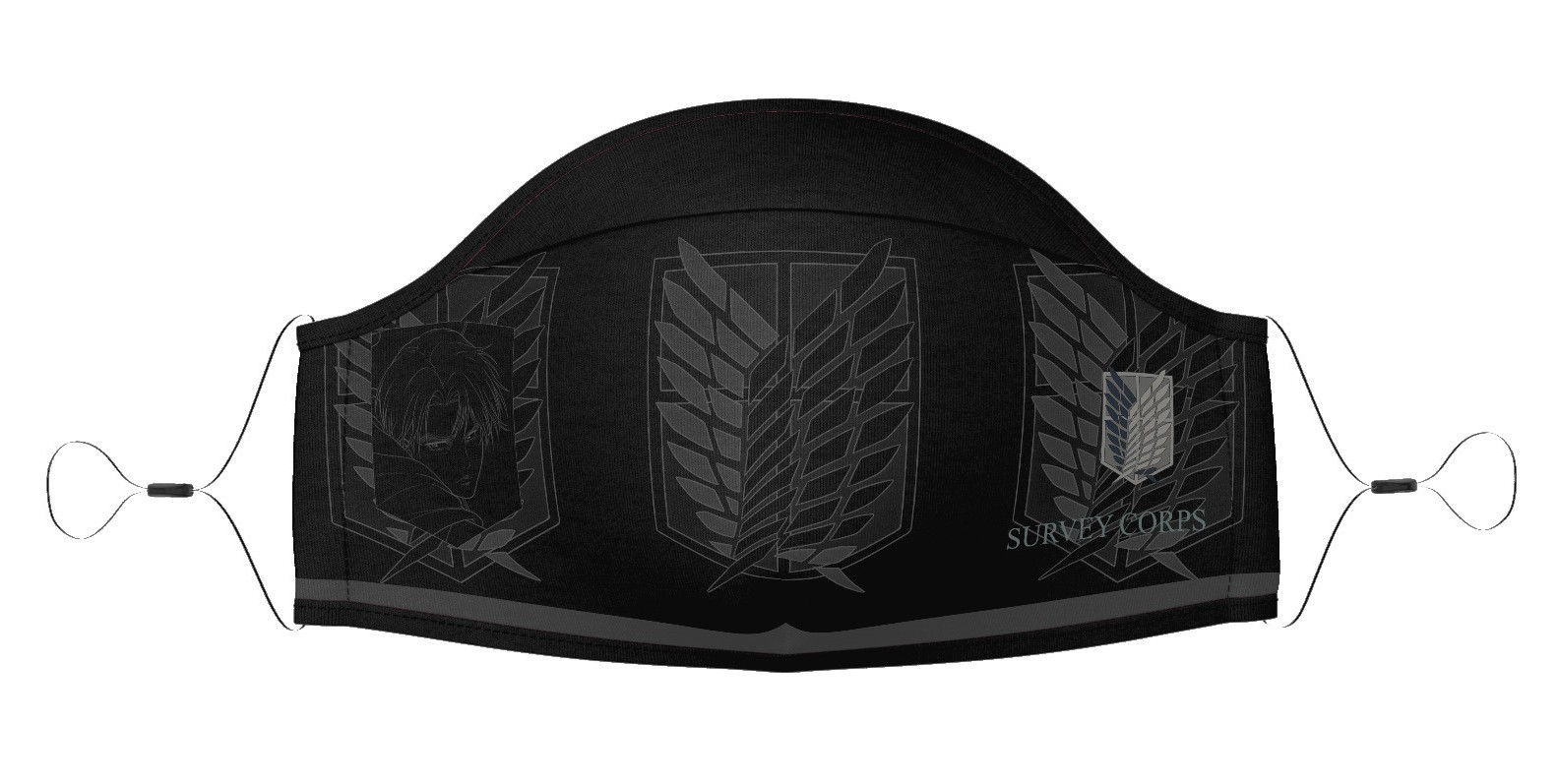 Attack On Titan -Emblem Levi Black- Mask
