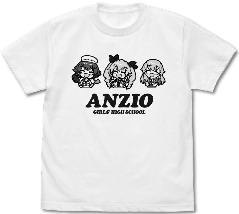 Girls Und Panzer Das Finale - Anzio High School T-shirt White (XL Size)
