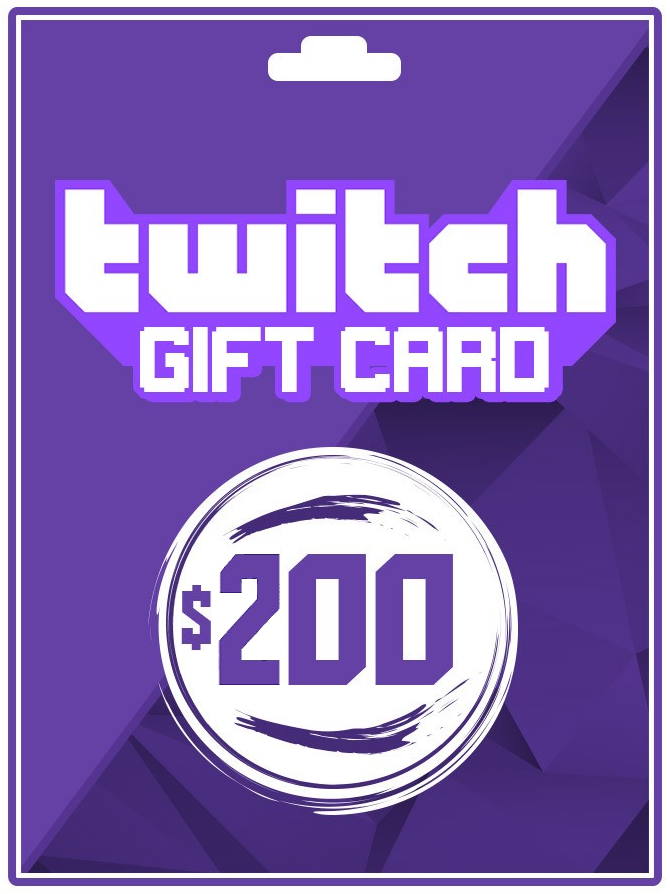Twitch Gift Card 200 USD | US Account Only digital