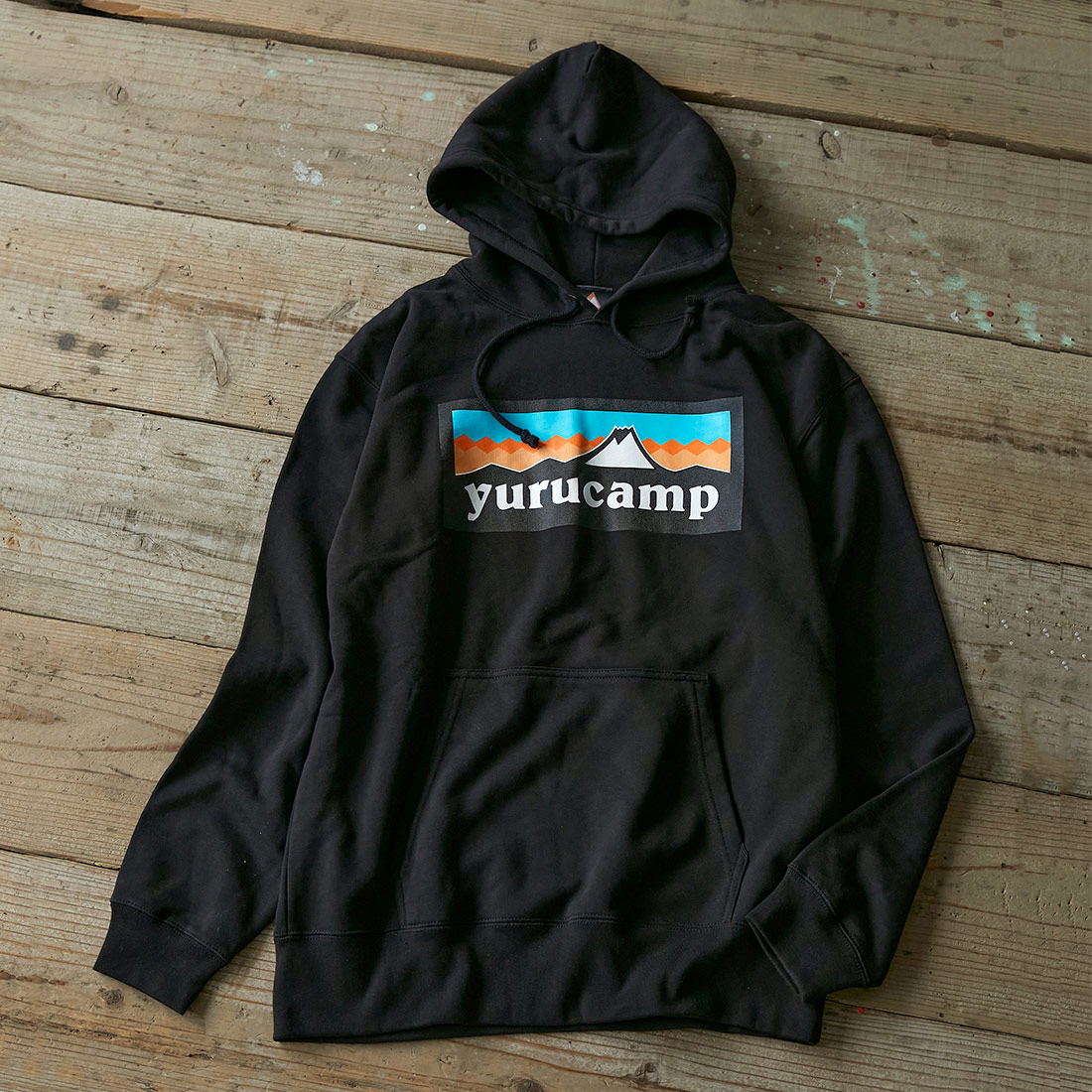 Yuru Camp - Mount Fuji Logo Hoodie Black (M Size)