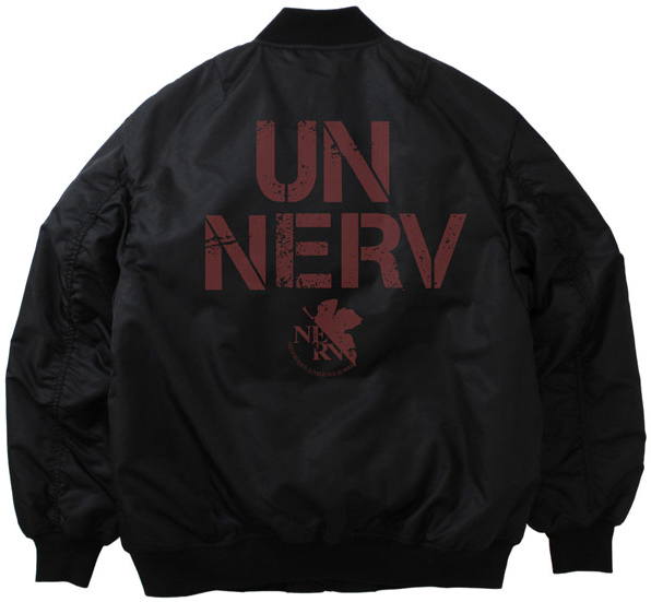 Evangelion Nerv MA-1 Jacket Black (M Size)