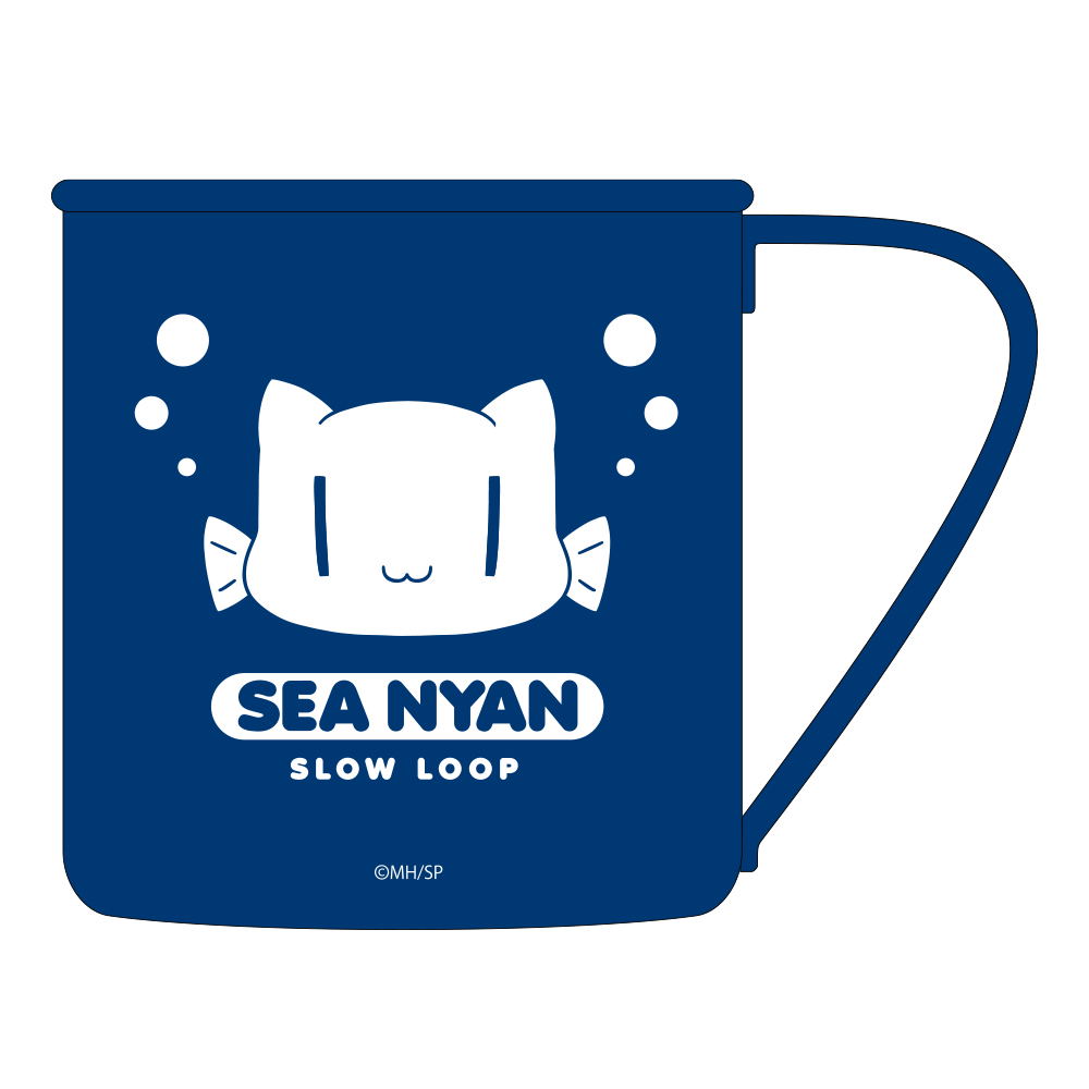 Slow Loop Sea Nyan Painted Stainless Steel Mug