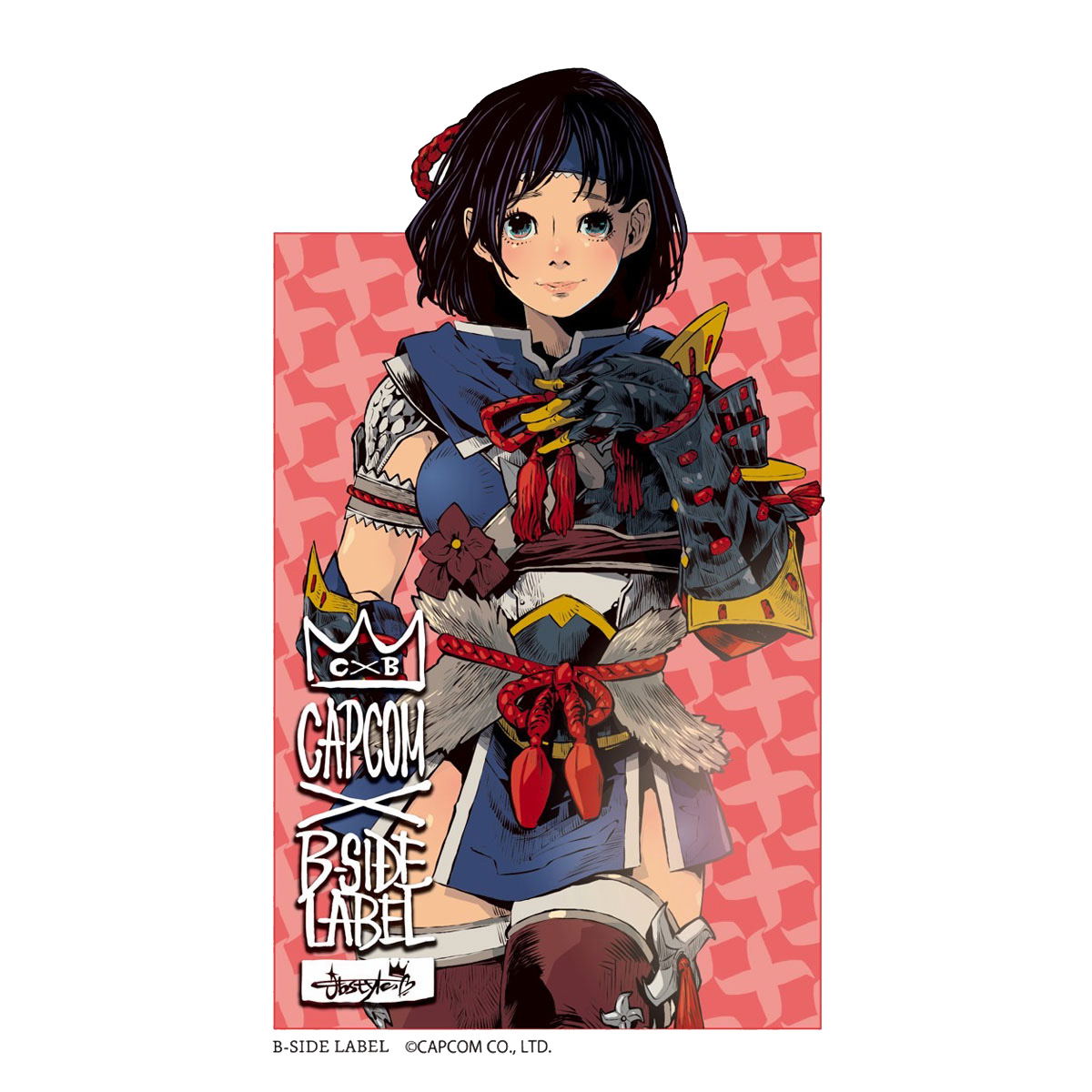 Capcom x B-Side Label Sticker Capcom Girl Kamura No Hunter