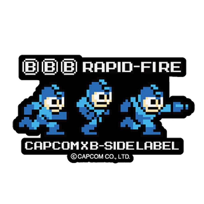 Capcom x B-Side Label Sticker Mega Man Rapid-Fire