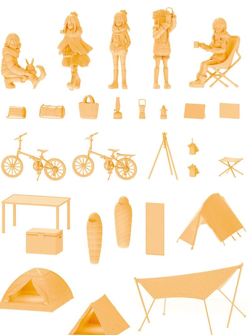 ARTPLA Yuru Camp 1/24 Scale Plastic Model Kit: Outdoor Activities Club ...