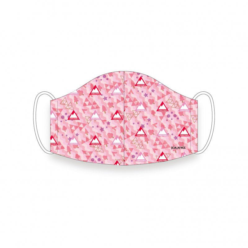 Yuru Camp - Logo Pattern Pink 3D Cloth Mask
