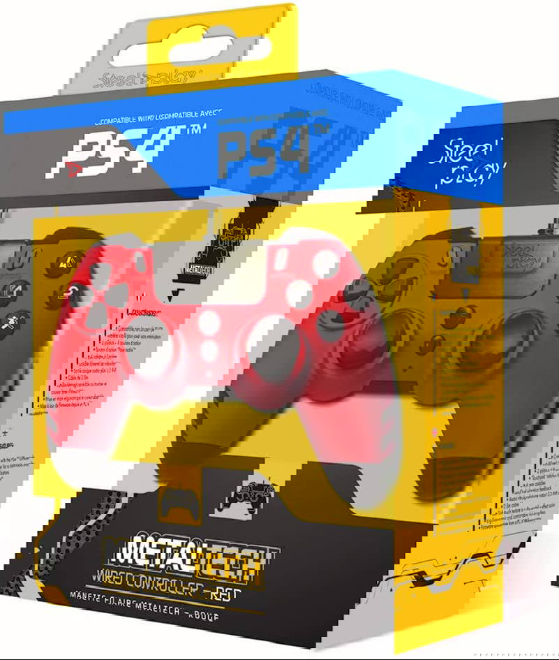 Steelplay - MetalTech Wired Controller (Red) for PlayStation 4