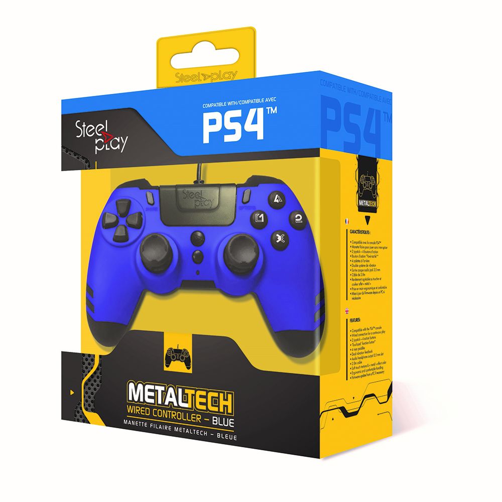 Steelplay - MetalTech Wired Controller (Sapphire Blue) 为了 PlayStation 4