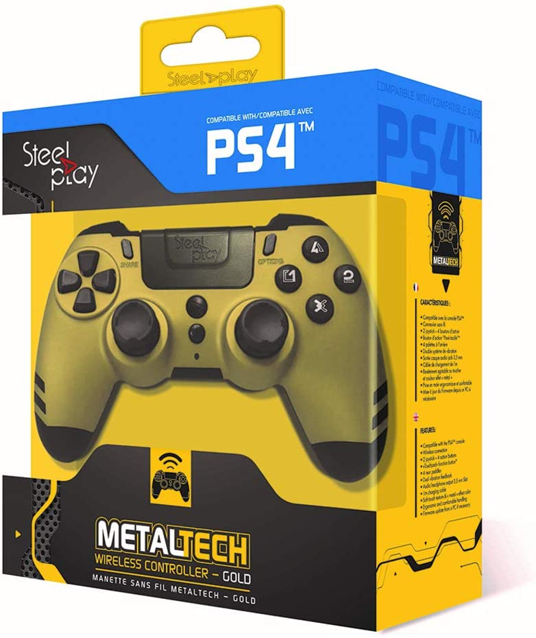 Steelplay - MetalTech Wireless Controller (Gold) for PlayStation 4 ...