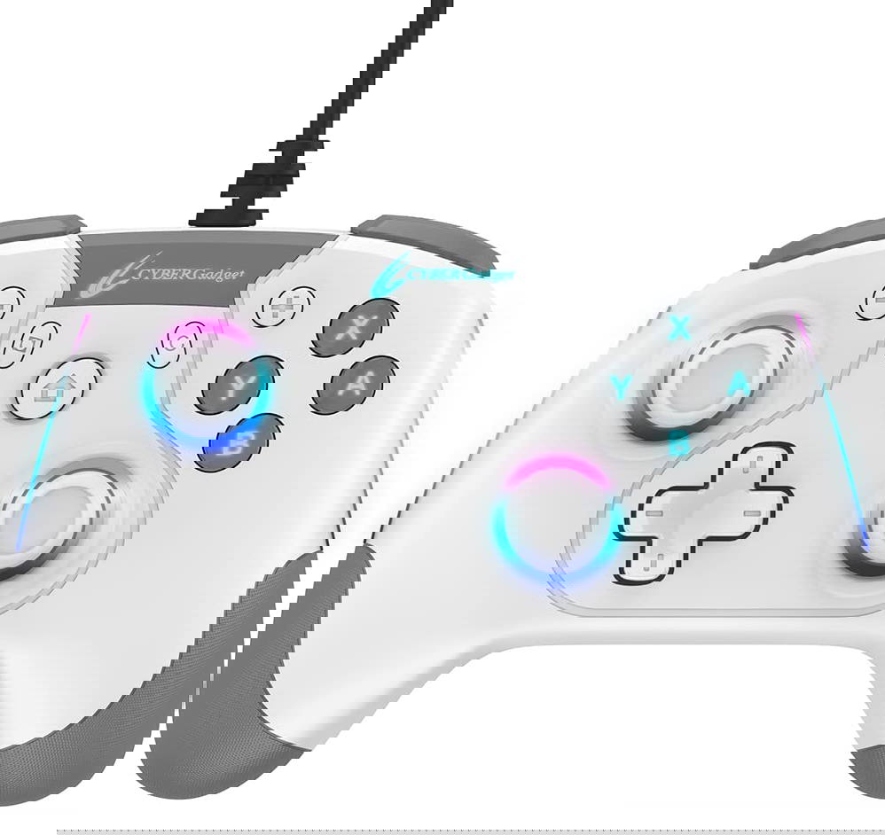CYBER・Gaming Wired Controller HG for Nintendo Switch (White) for ...