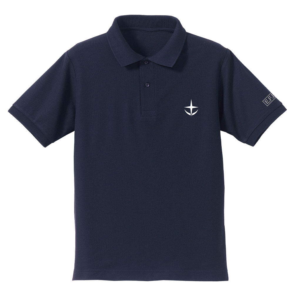 Mobile Suit Gundam - E.F.S.F. Embroidery Polo Shirt Navy (L Size)
