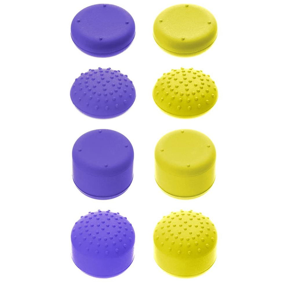 CYBER・Analog Stick Cover for Nintendo Switch Joy-Con (Purple x Yellow ...
