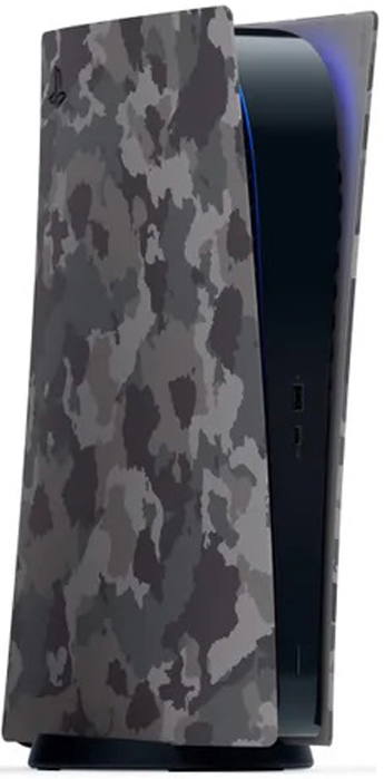 PS5 Digital Edition Console Covers (Gray Camouflage) for PlayStation 5
