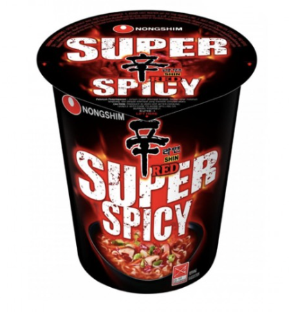 Nong Shim Red Shin Cup Noodles - Super Spicy Flavor