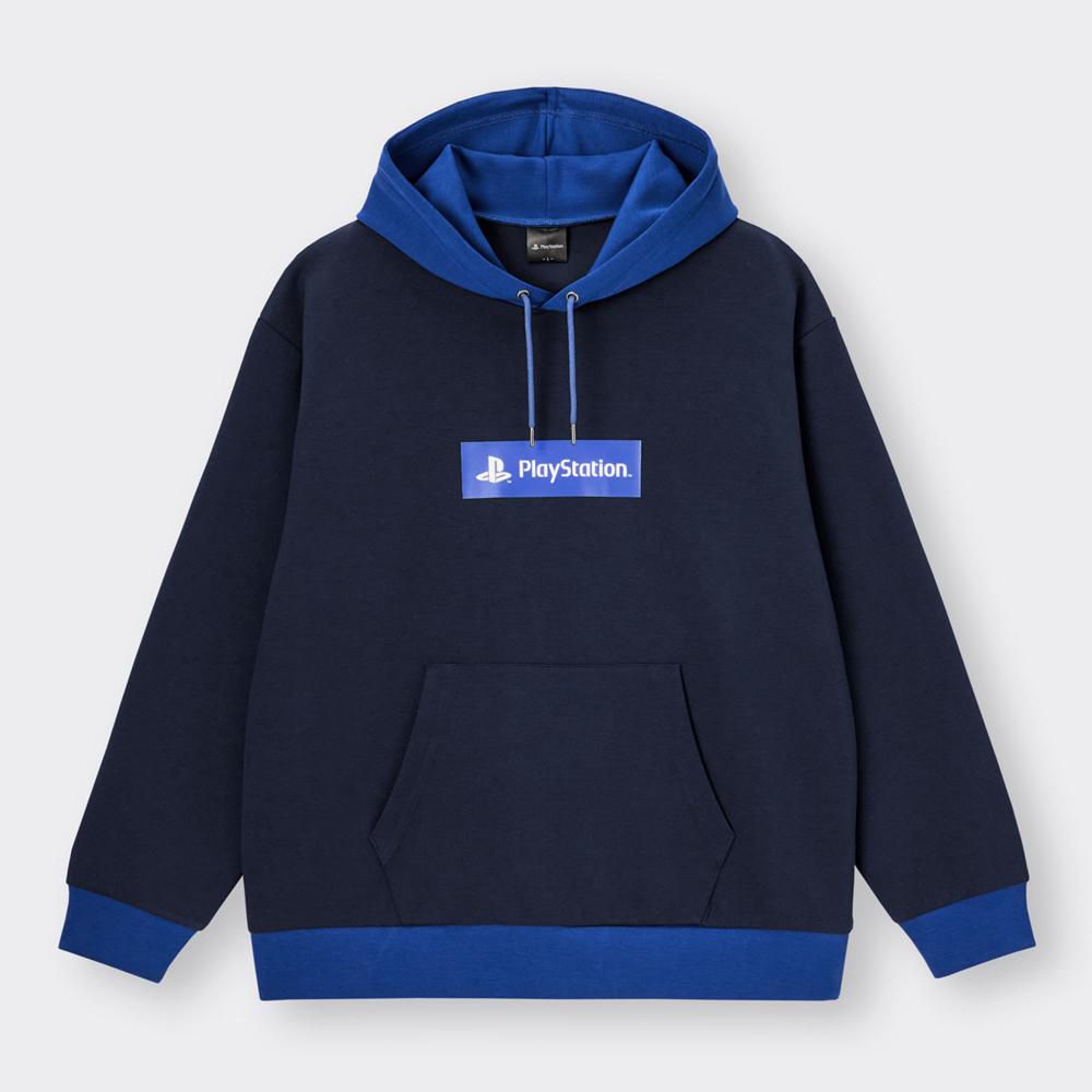 GU PlayStation Double Face Pullover Hoodie (Navy | Size S)