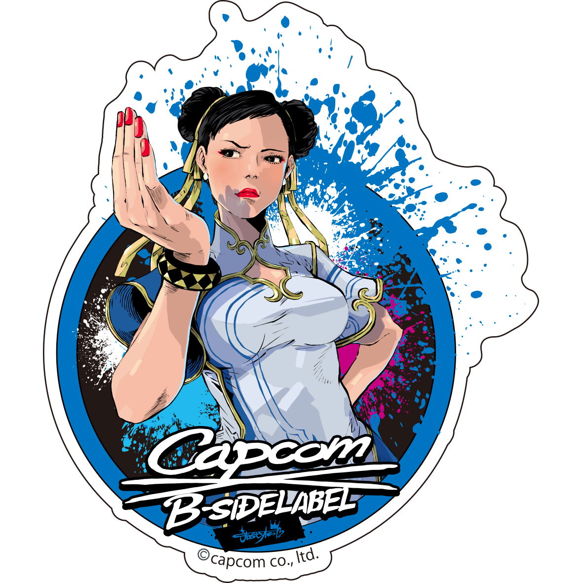 Capcom x B-Side Label Sticker Street Fighter 6 Chun-Li