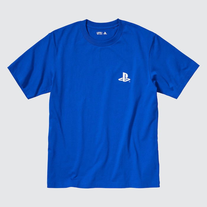 UT PlayStation Controller Family Tree Graphic T-Shirt (Blue | Size L)
