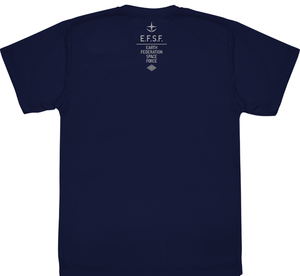 Mobile Suit Gundam - Earth Federation Space Force Dry T-Shirt (Navy ...