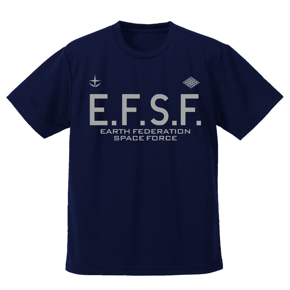 Mobile Suit Gundam - Earth Federation Space Force Dry T-Shirt (Navy ...