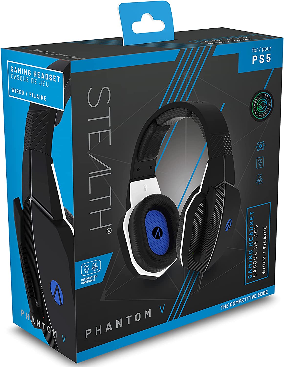 Stealth Phantom V Premium Gaming Headset (Black / Blue) for PC, SW, PS5 ...