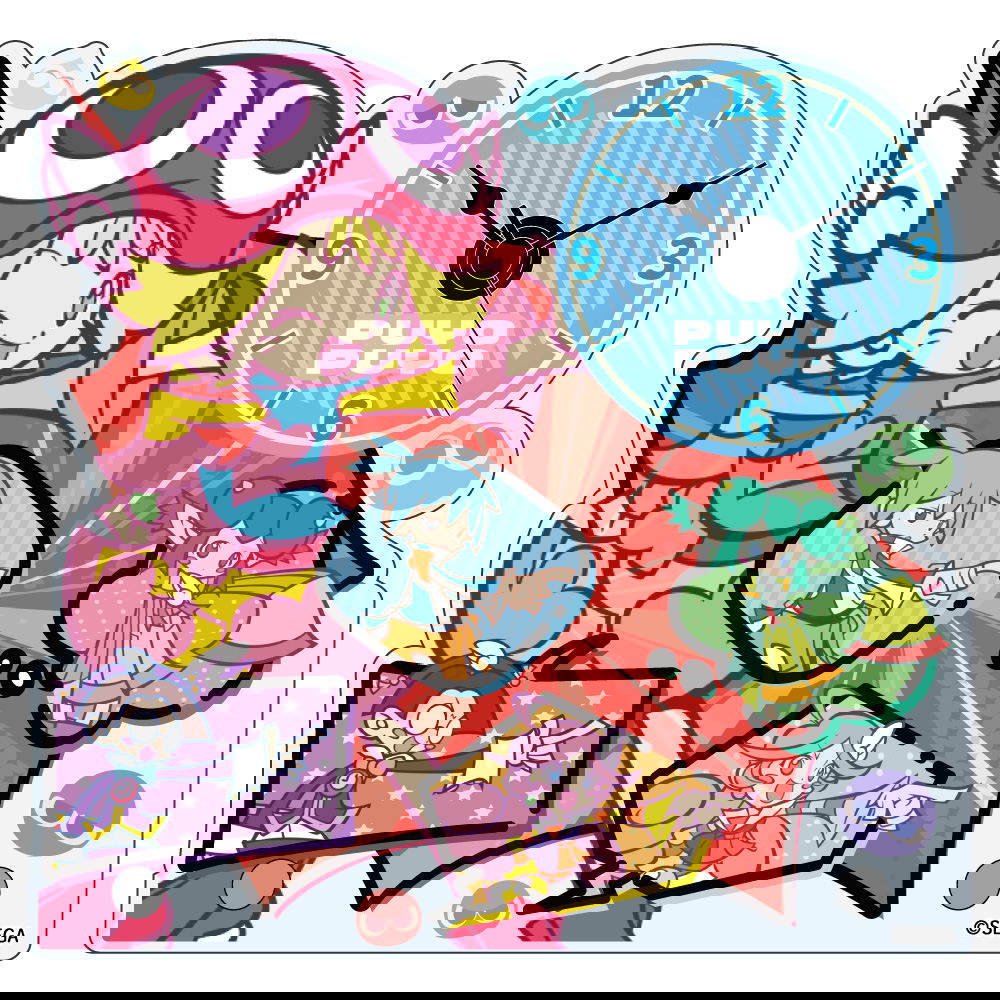 Puyo Puyo Primp Town Magic School Series Table Clock