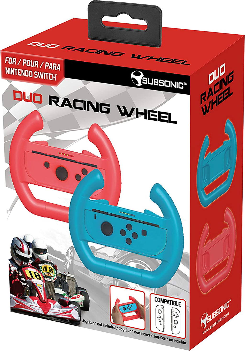 Subsonic Duo Racing Wheel for Nintendo Switch for Nintendo Switch