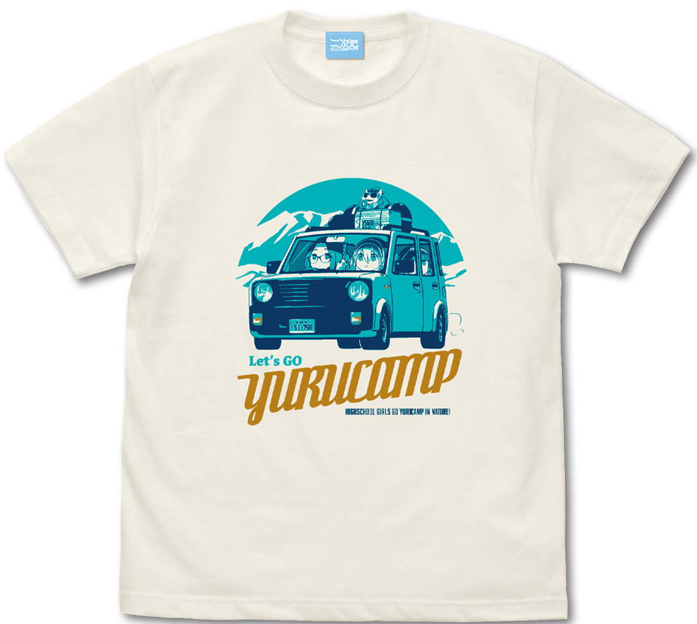 Yuru Camp: Car Sakura & Nadeshiko & Rin Ver 2.0 T-Shirt (Vanilla White ...