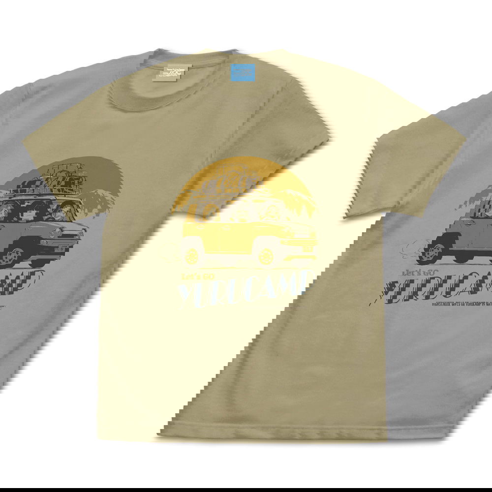 Yuru Camp: Car Toba-sensei & Chiaki & Aoi Ver 2.0 T-Shirt (Sand Khaki ...