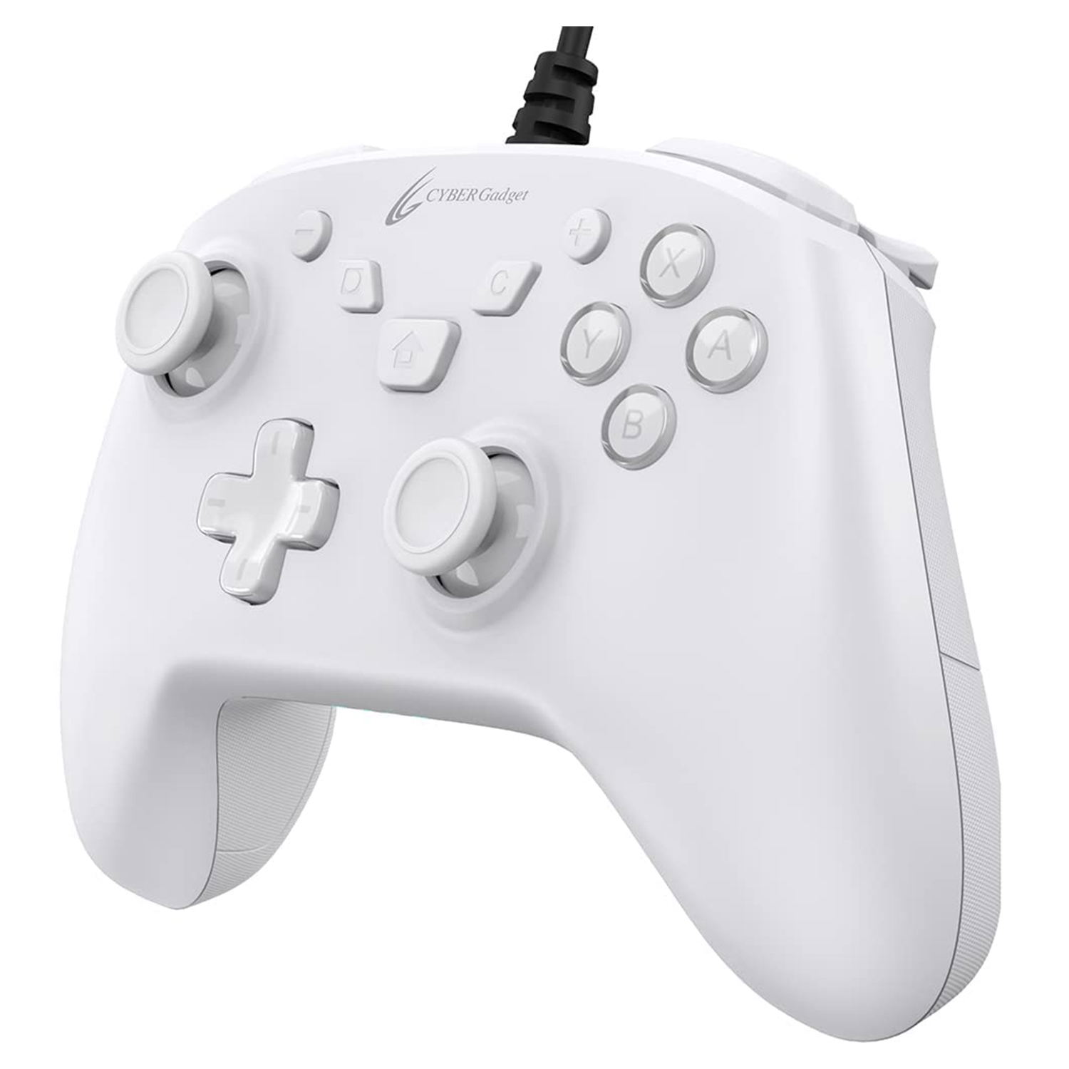 Cyber Gadget Wired Gaming Controller HG Smart for Nintendo Switch (White) for Nintendo Switch