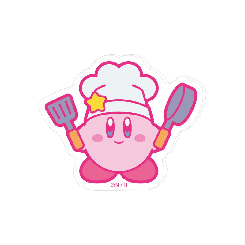 Kirby's Dream Land Kirby Muteki! Suteki! Closet Acrylic Sticker Cook