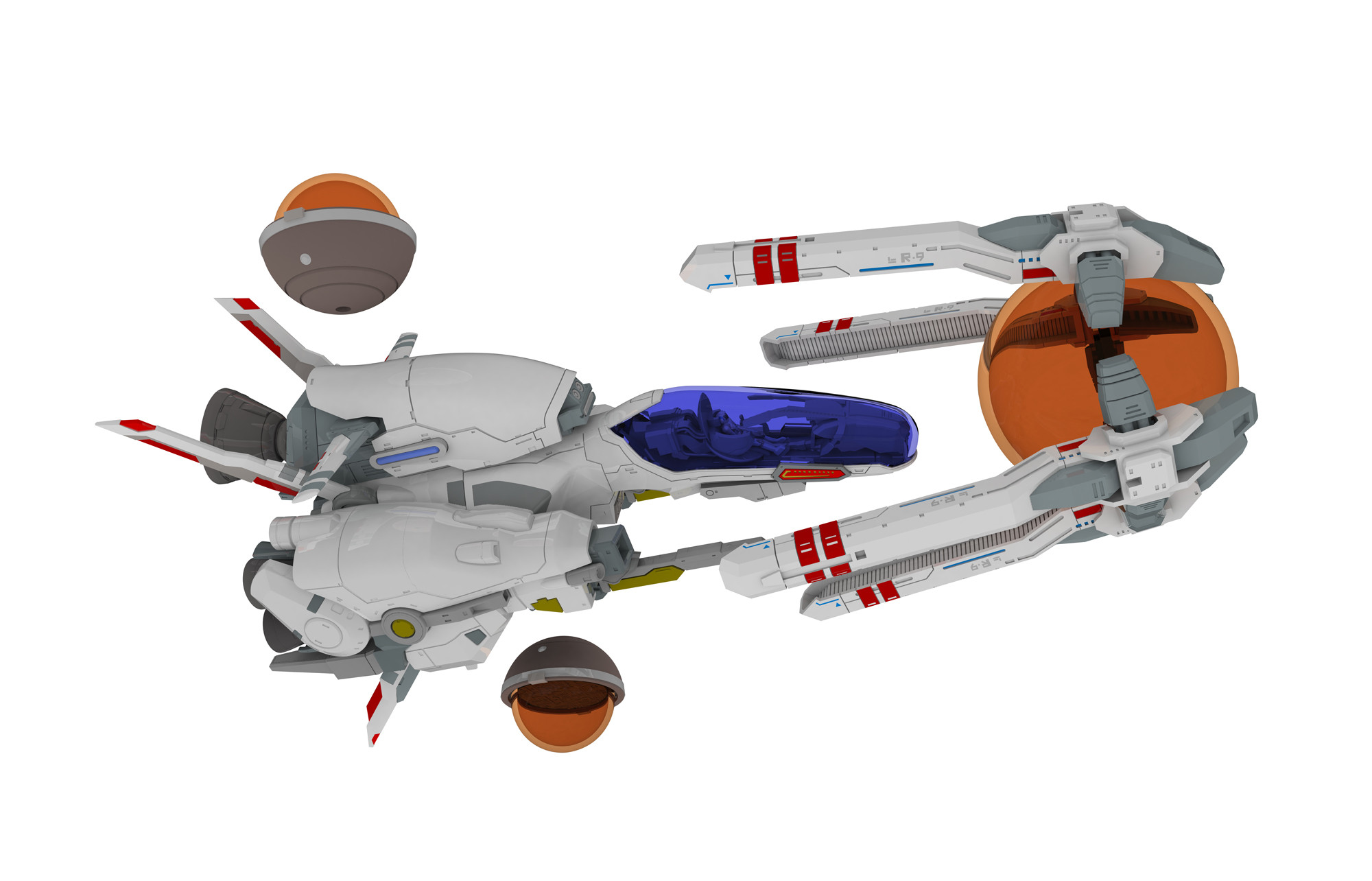 R-type Final 3 Evolved 1/100 Scale Plastic Model Kit: R-9A (ARROW-HEAD ...