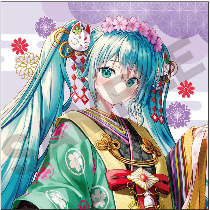 Hatsune Miku - Juunihitoe Hannari Kyoto Cushion Cover