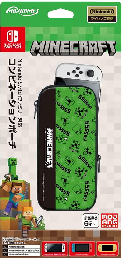 Nintendo Switch Family Compatible Combination Pouch (Minecraft Creeper ...