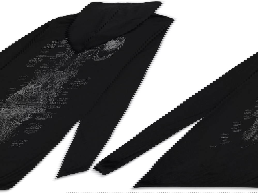 Made in Abyss Rising Sun's Golden Village Abyss Map Thin Dry Hoodie (Black | Size L)