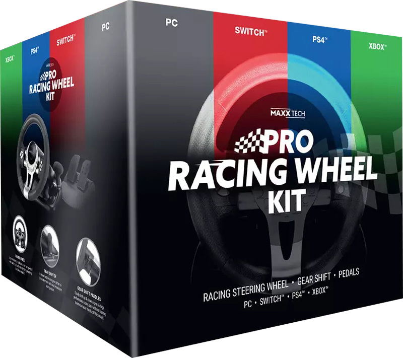 Maxx Tech Pro Racing Wheel Kit For PC / Xbox / PS4 / Switch for PC, PS4, XONE, NSW, XSX, XSS