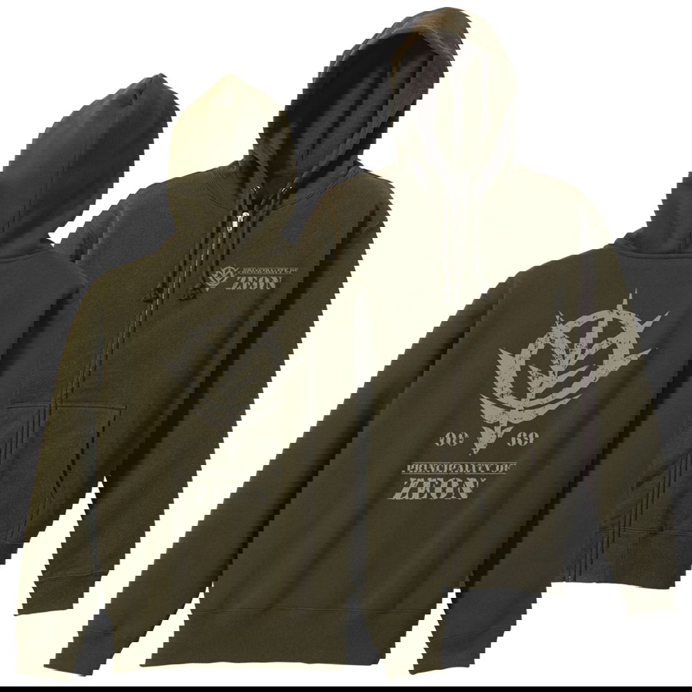 Mobile Suit Gundam Principality Of Zeon Zip Hoodie Vintage Ver. (Moss ...