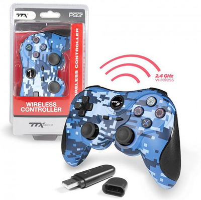 TTX Tech Wireless Controller for PlayStation 3 (Digicamo Blue) for ...
