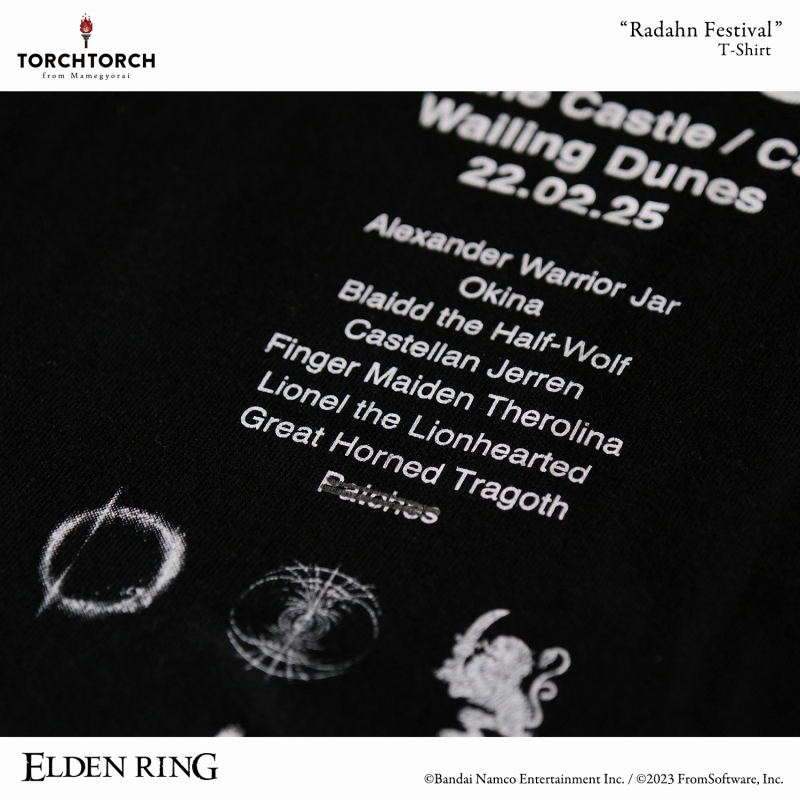 Elden Ring x Torch Torch T-shirt Collection: Radahn Festival Black (L Size)