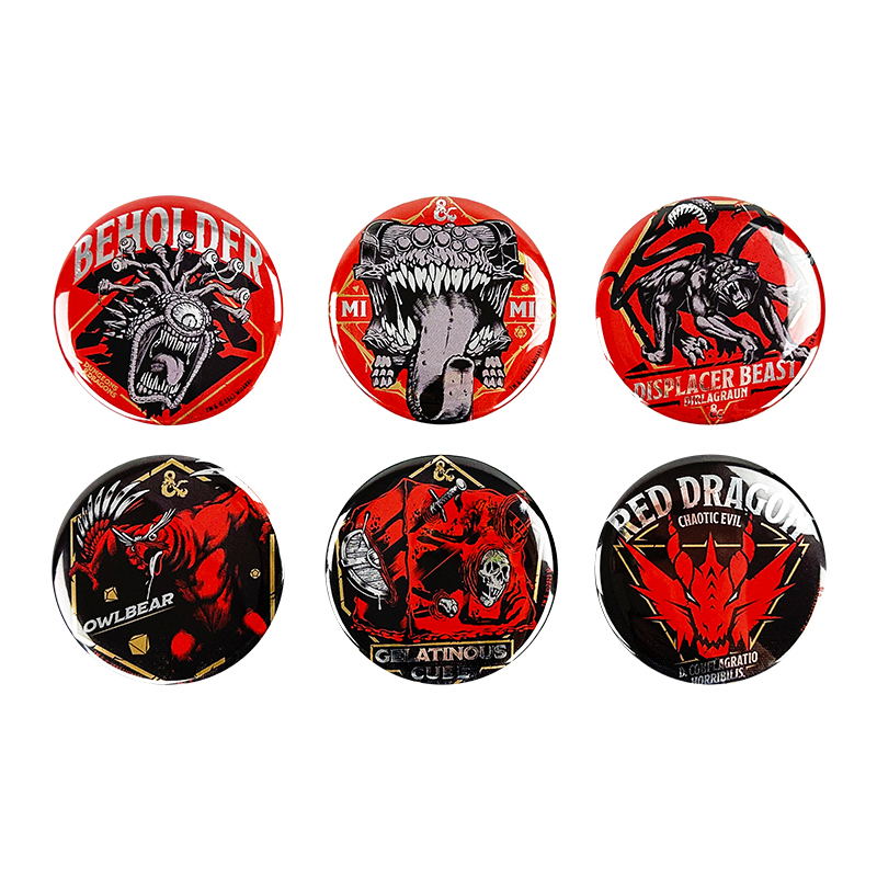 Dungeons and Dragons Badge (Set of 6 Pieces)
