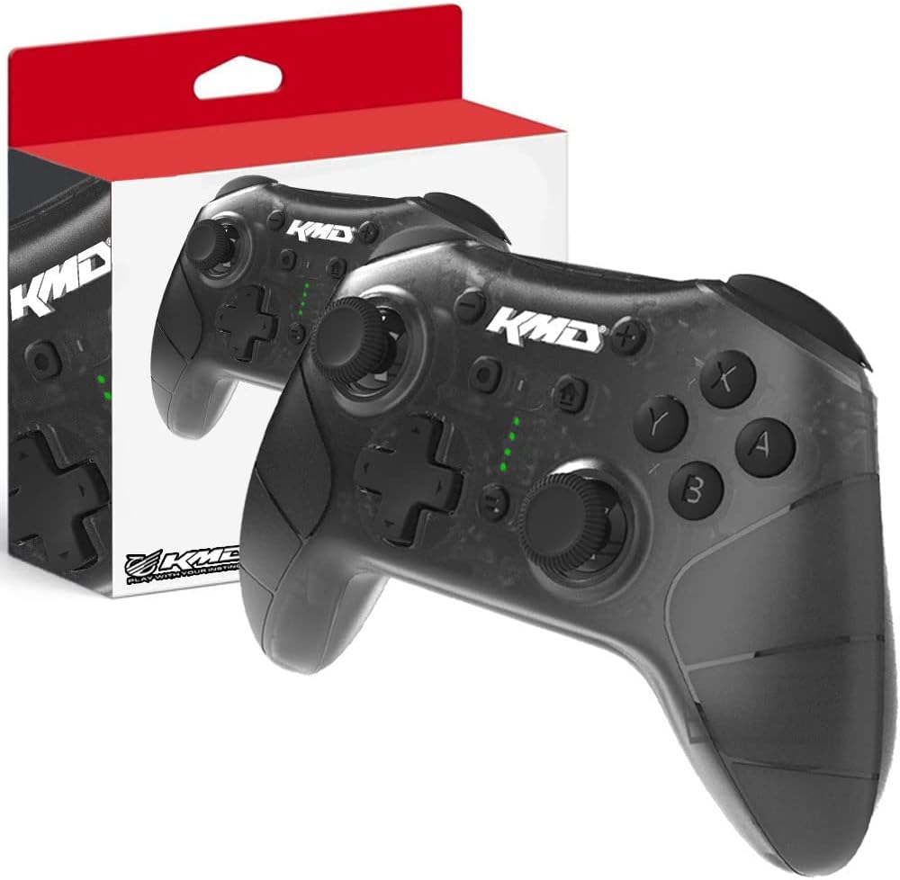 KMD Wireless Pro Controller for Nintendo Switch (Black) for Nintendo Switch