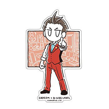Capcom x B-Side Label Sticker Ace Attorney Apollo Justice Line Art