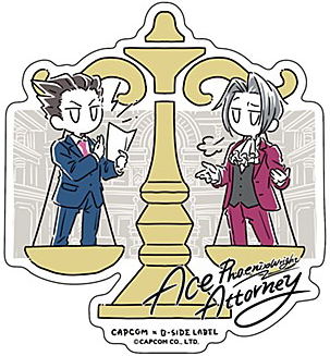 Capcom x B-Side Label Sticker Capcom 40th Ace Attorney