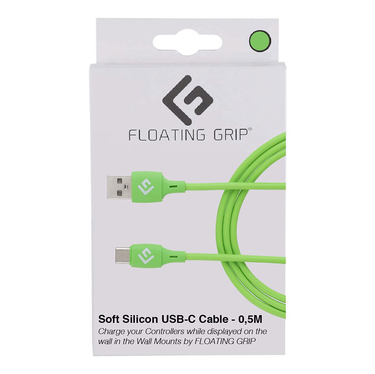 FLOATING GRIP Soft Silicon USB-C (Green) for Laptop, Desktop
